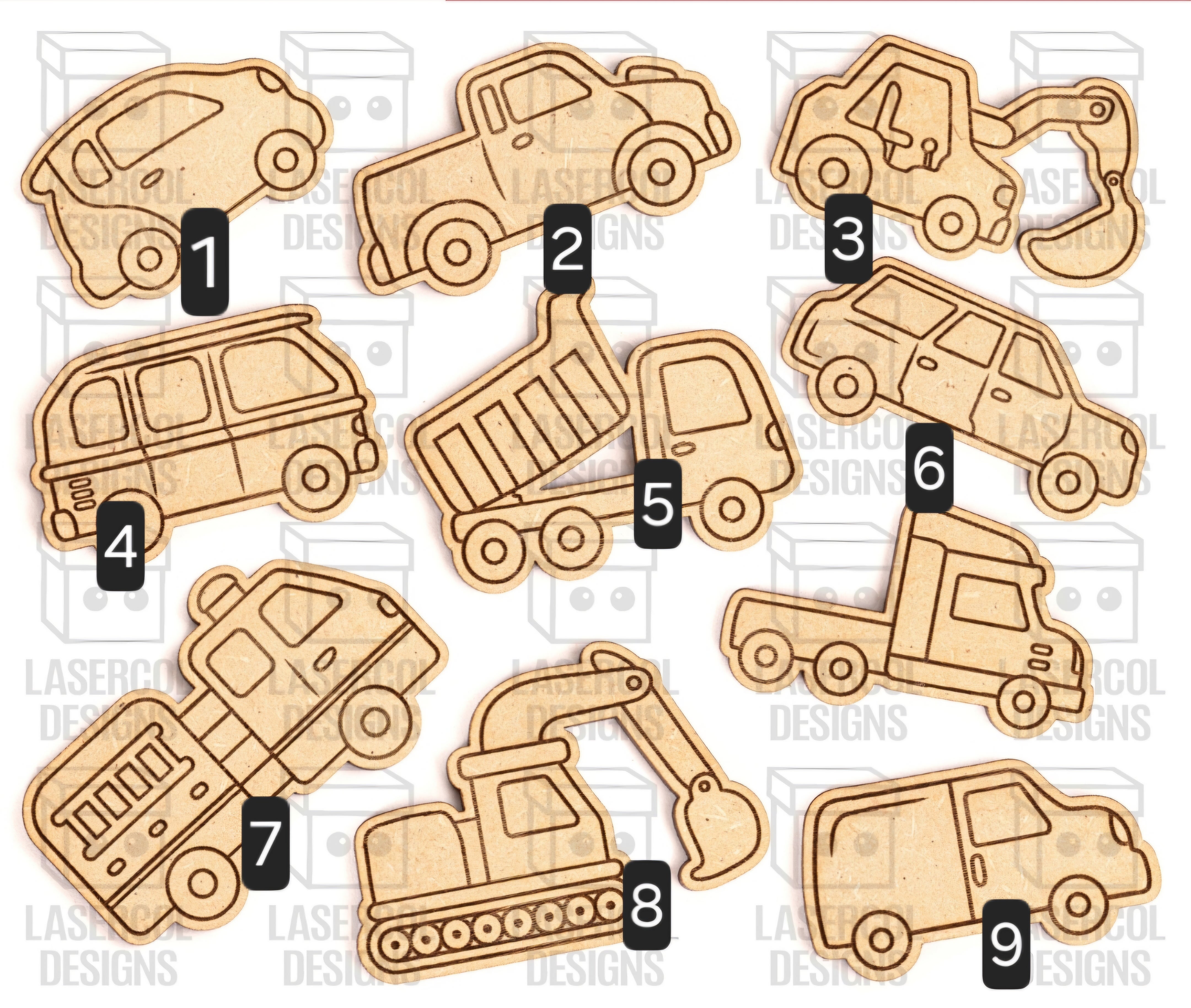 Cars, Diggers & More! DIY Kit Set of Two | Your Creative Junction
